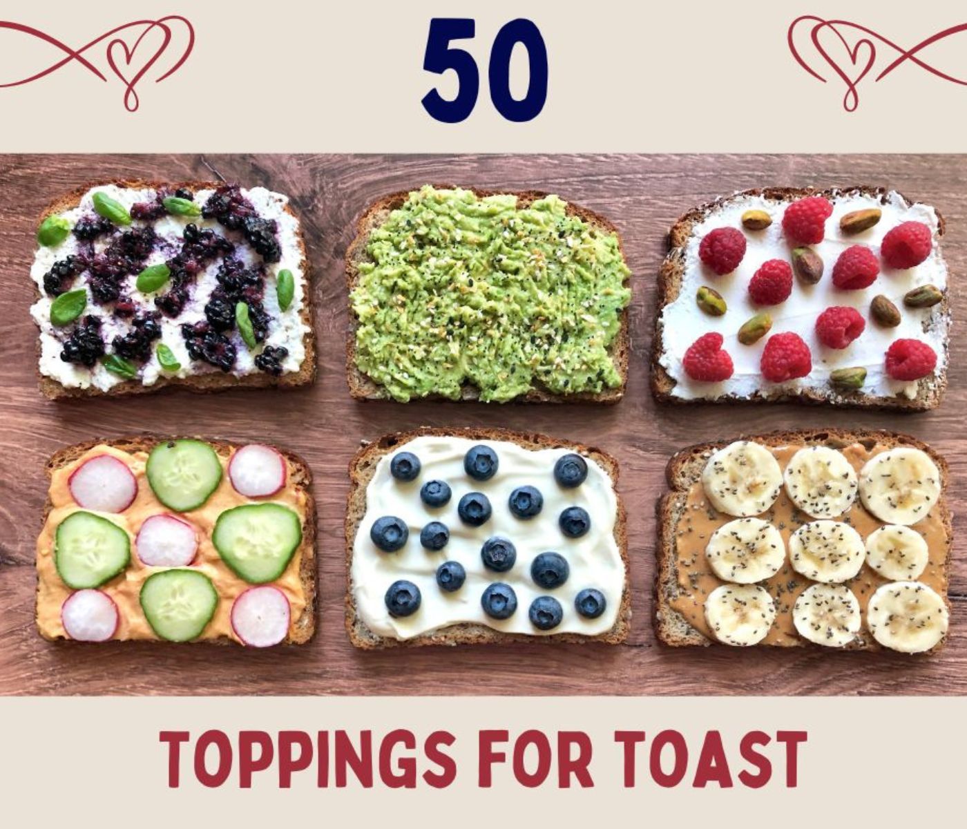 50 Toppings for Toast - HOORAH to Health